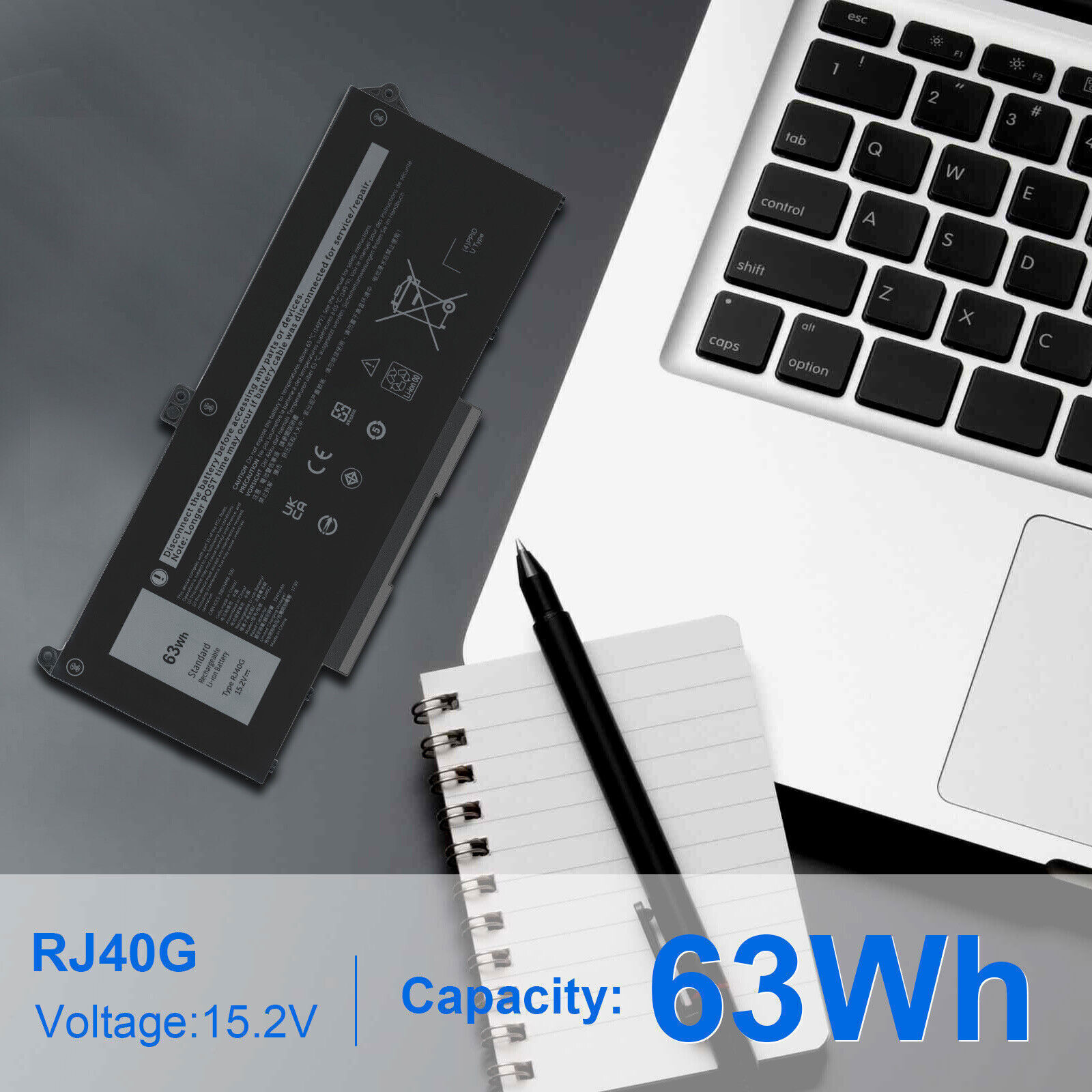 RJ40G M033W Battery For Dell Latitude 5420 5520 Precision 3560 01K2CF ...