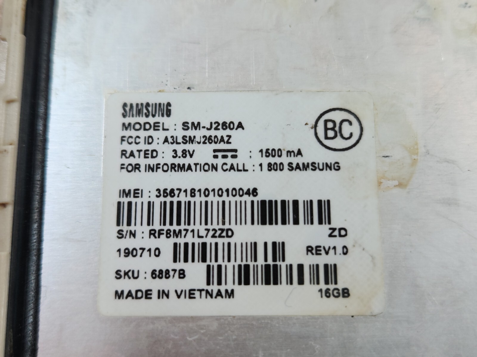 Samsung Galaxy J2 Dash (SM-J260A) 16GB (AT&T) Smartphone - Cracked ...