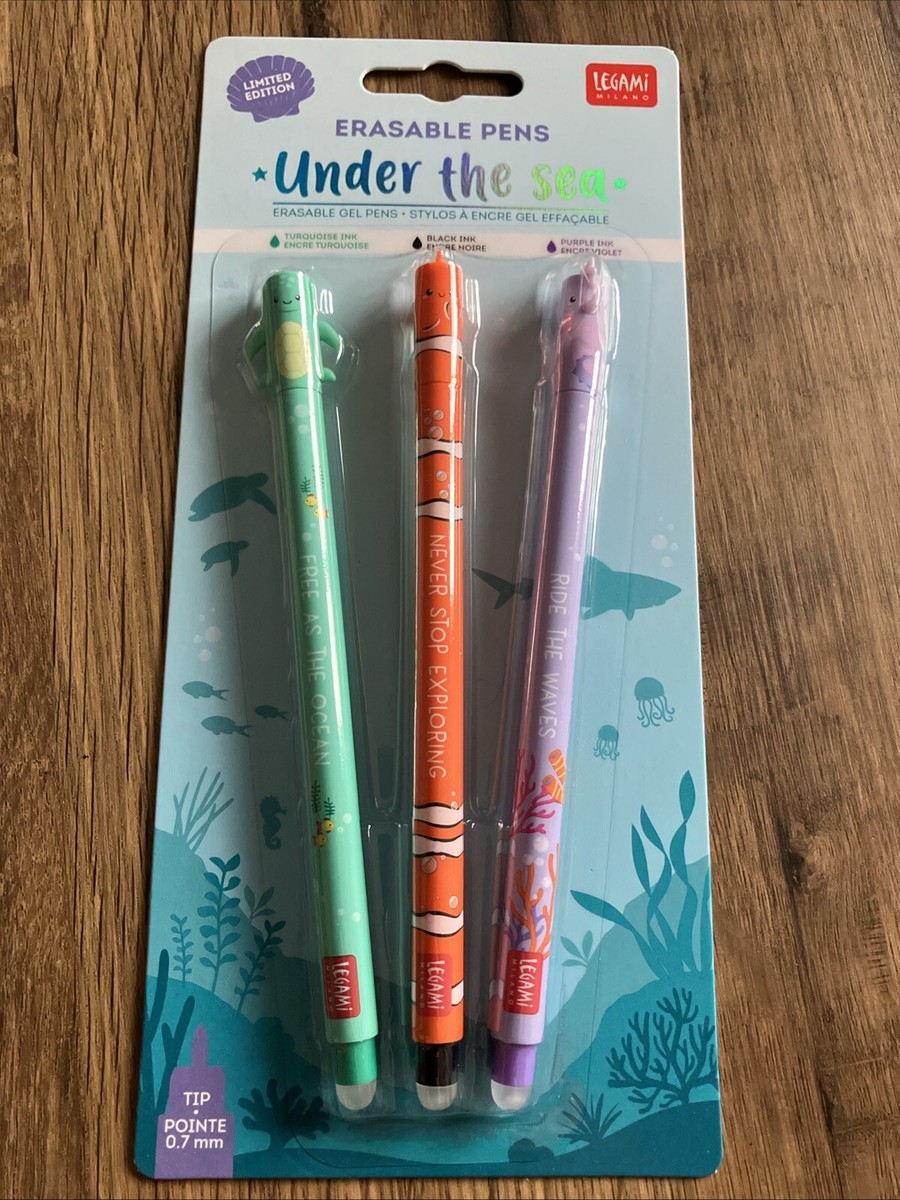 Animal Design Pens LEGAMI 7-Pack Erasable Gel Pens With 2-in-1 Pencil ...