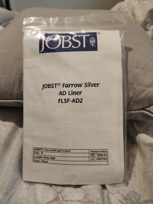 NEW Jobst Farrow Silver AD Liner Sock Pair Size S Knee High FLSF-AD2 ...