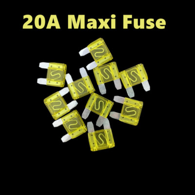 20Pcs 20A Amp MAXI APX Maximum Large Blade Fuse for Auto Boat Truck RV ...