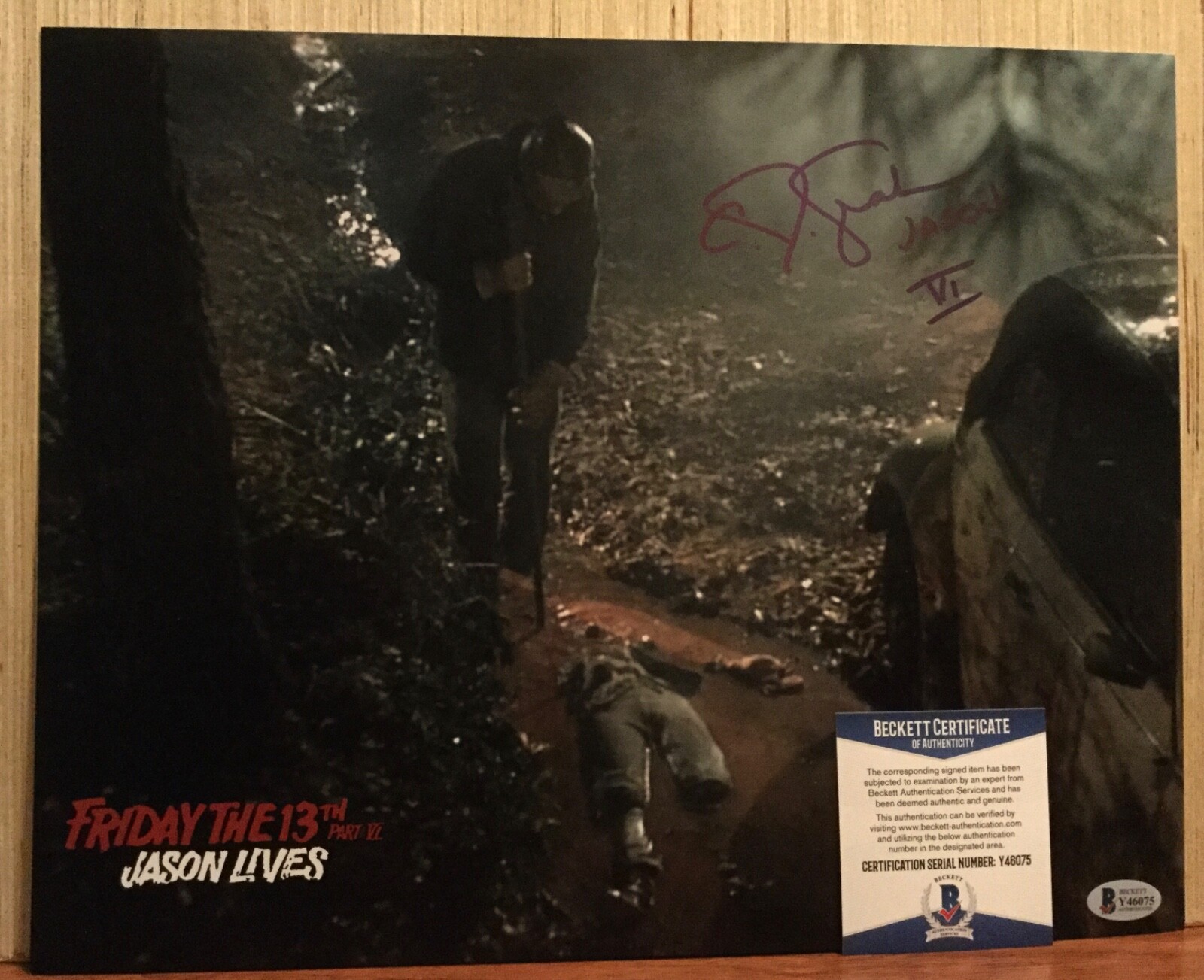 C.J. GRAHAM SIGNED JASON LIVES PART VI FRIDAY THE 13TH 11x14 PHOTO ...