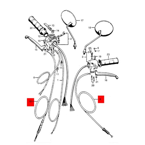 Front + Rear Handle Bar Brake Cable Rebuild Kit For Honda CT90 Trail ...