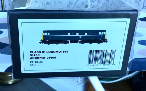 Accurascale ACC2749-31409 Class 31 no. 31409 in rail blue white stripe ...
