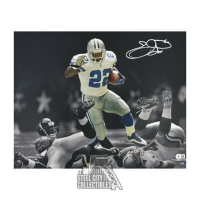 Emmitt Smith Autographed Dallas 16x20 Football Photo - BAS (Running) | eBay