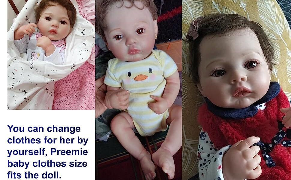 Lifelike Reborn Doll 19" Reborn Newborn Girl Dolls Real Life Full Body ...