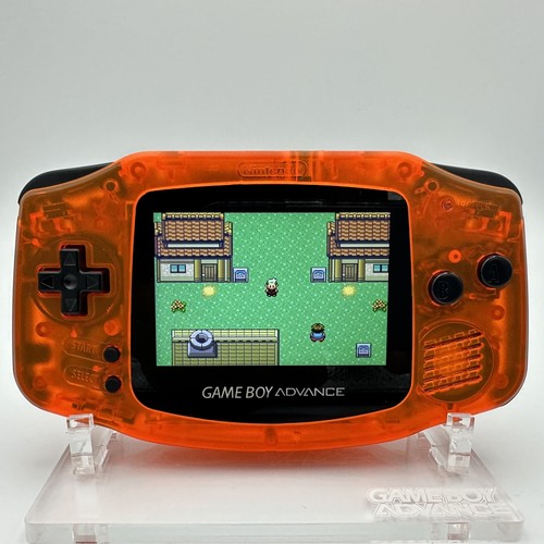 Game Boy Advance GBA iPS V2 Backlight Backlit LCD Console Neon Orange ...