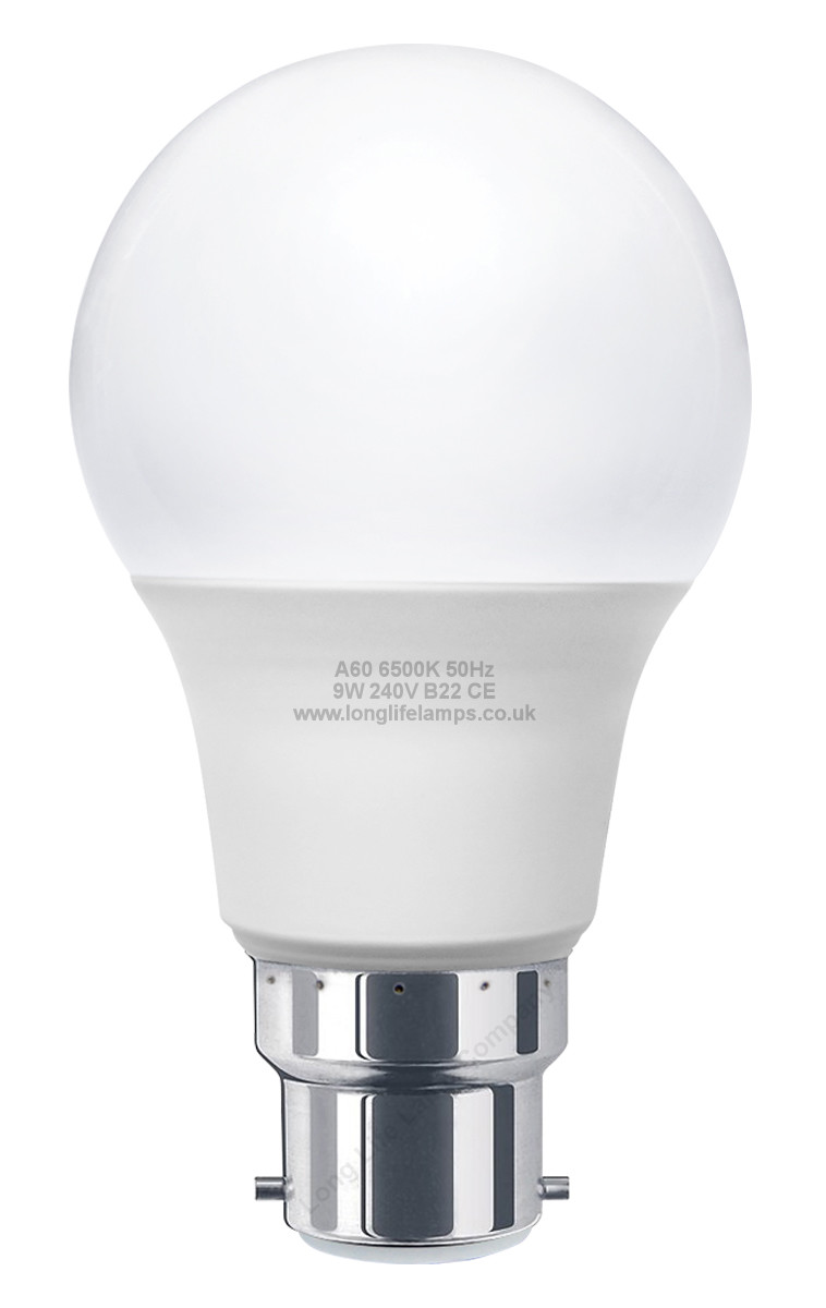 3 Pack 9W GLS LED Light Bulb B22 Bayonet Very Bright 9w = 90w Cool ...