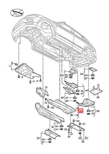 Genuine VW Atlas Cross Sport Teramont CA1 CMC Underbody Trim 3QF825202D ...