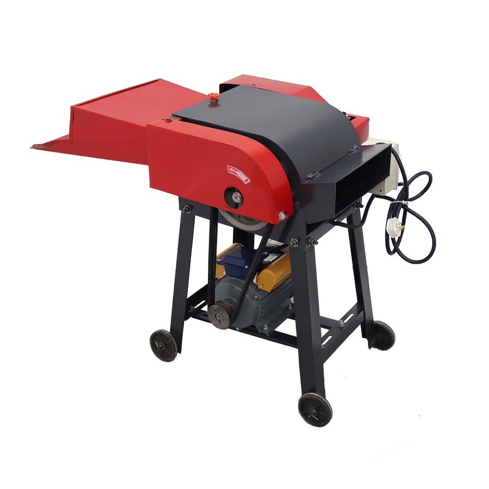 220V Electric Hay Cutter Pulverizer Corn Stalk Straw Shredder Feed ...