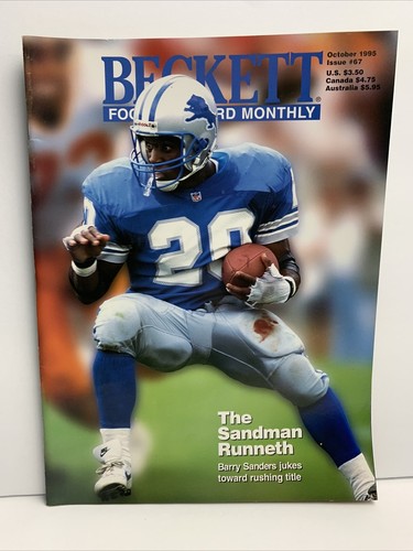 1995 Beckett Football Card Magazine Price Guide #67 Barry Sanders / JJ ...