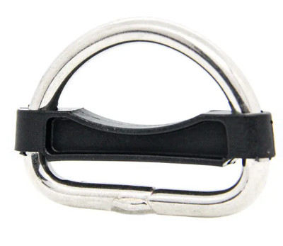 Stainless Steel D Ring 50mm x 7mm c/w Anti Tumble Bar | eBay