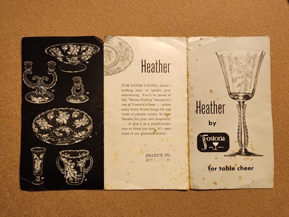 Fostoria Glassware Vintage--Heather Pattern 16 pieces | eBay