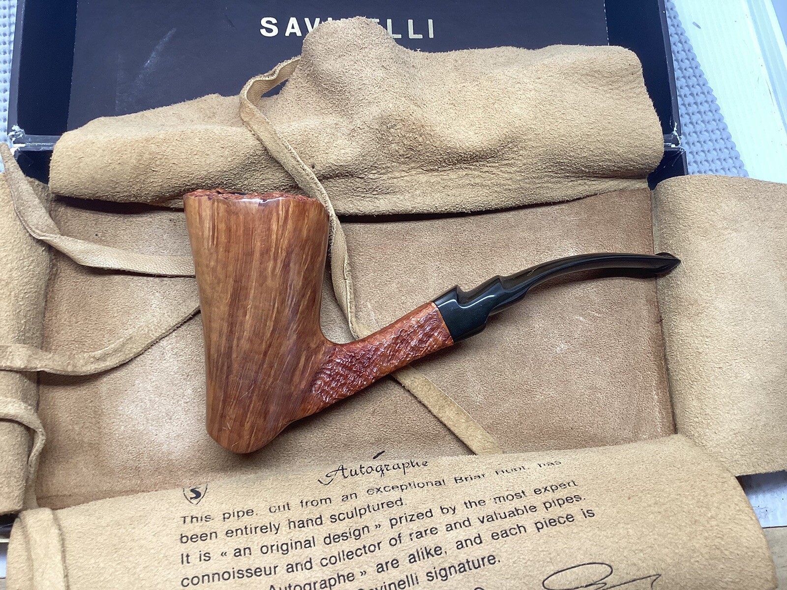 Estate Lightly Smoked Savinelli Autograph Grade 4 In Box Tobacco Pipe ...