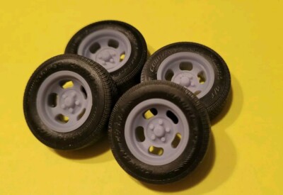 1/24 1/25 Scale Set Of 4 15x8 Slot Mags Slotted Mags Wheels/Tires Resin ...