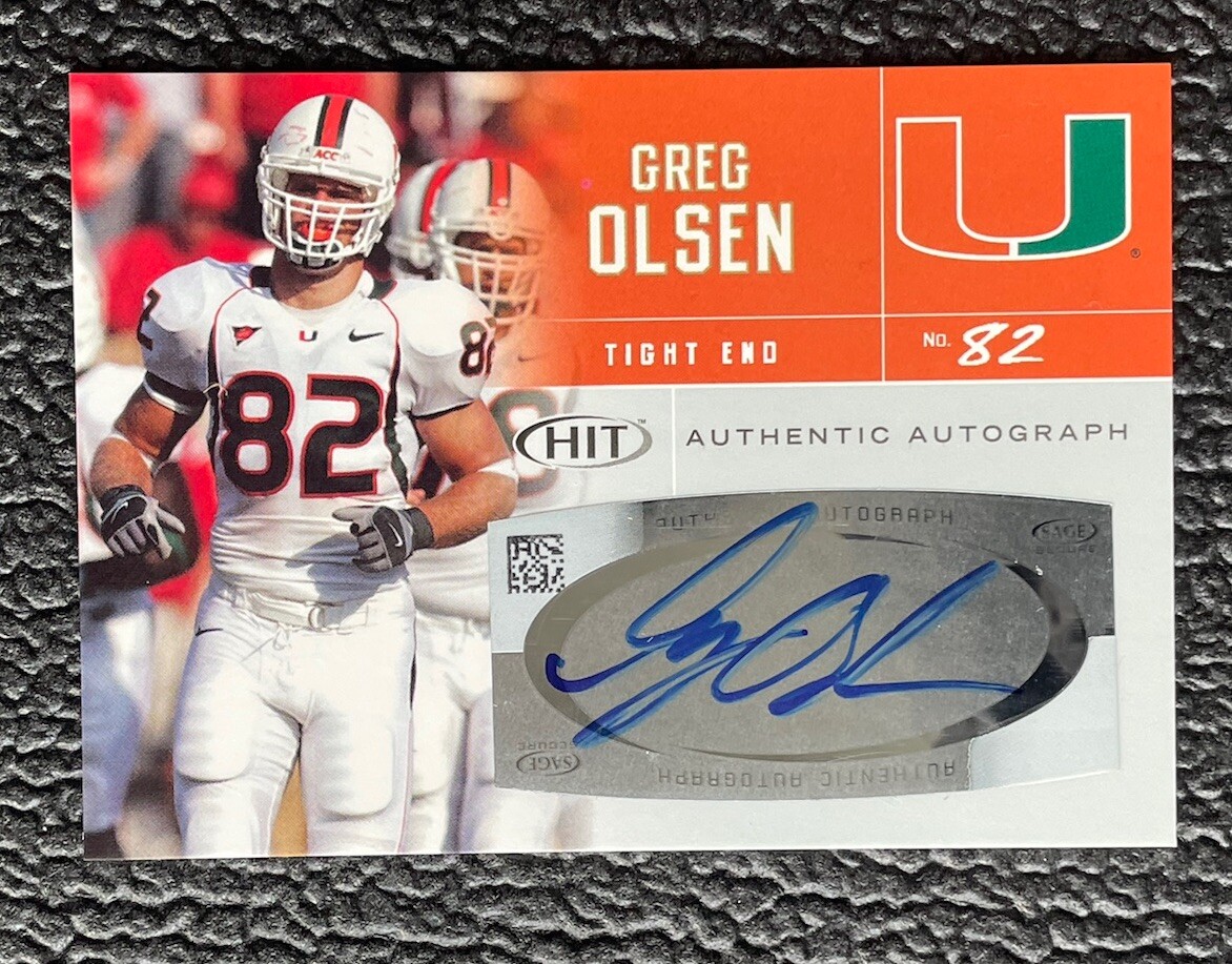 🔥GREG OLSEN 2007 SAGE HIT AUTOGRAPH ROOKIE CARD!🔥HURRICANES! | eBay