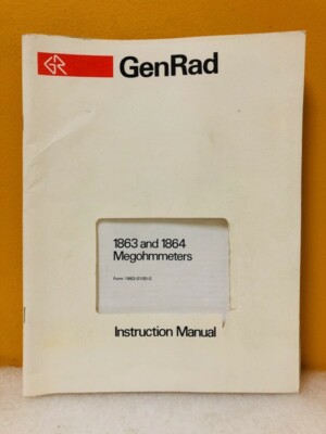 Genrad 1863 And 1864 Megohmmeters Instruction Manual | eBay