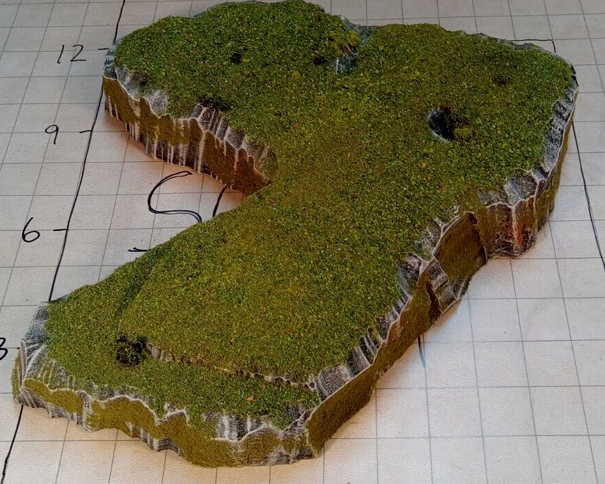 2 SqFeet CUSTOM Cut & Finished 2" tall Flat Top Terrain for Battletech ...