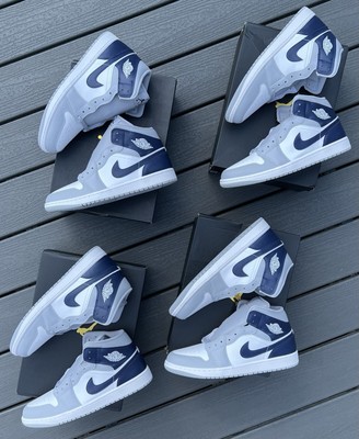 Air Jordan 1 Mid - Wolf Grey Midnight Navy BRAND NEW (Size 12) DQ8426 ...