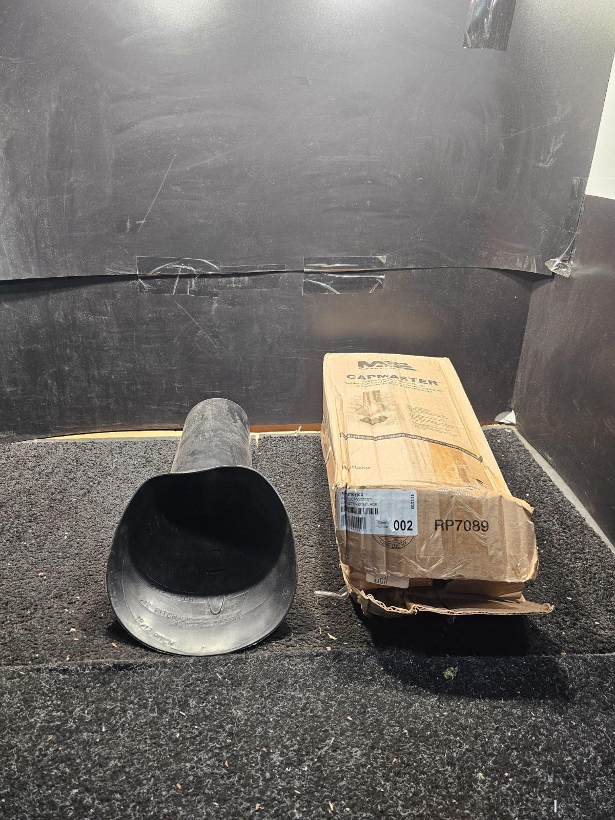 Mid America M00070007002 CapMaster Vent Stack Cover 002 Black for Vent ...