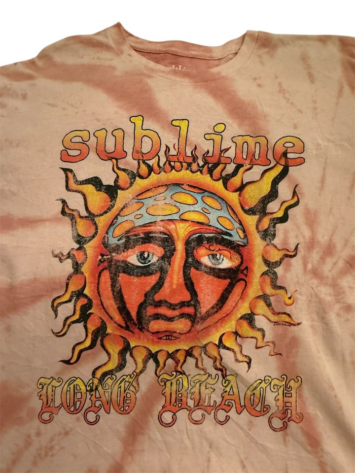 90S 2000S Y2K BAGGY OVERSIZED TIE DYE SUBLIME ROCK BAND MERCH TEE | eBay UK