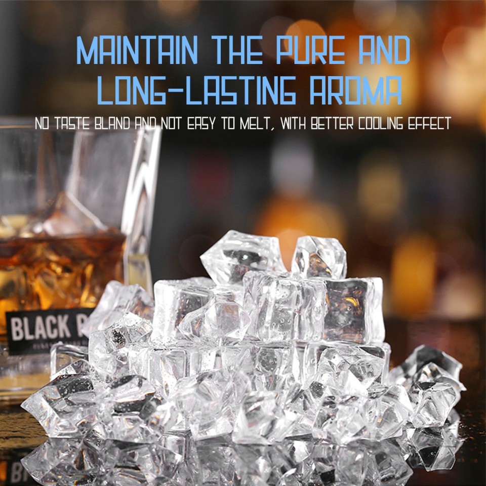 2 Pieces Fake Ice Cube Decoration Shaped Decorations Artificial Cubes ...