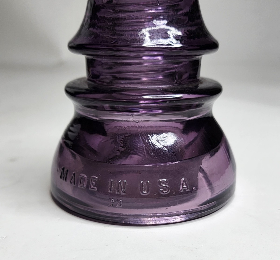 Vintage Purple Glass Insulator by Whitall Tatum Co.1 | eBay