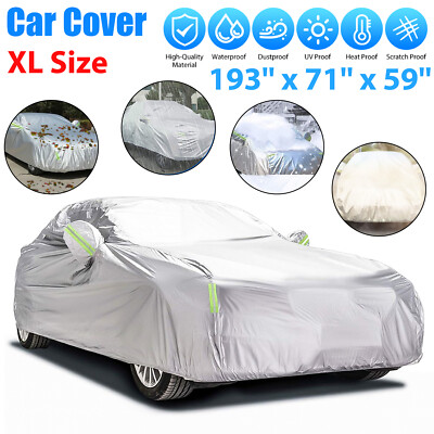 XL Size Full Car Protection Cover Outdoor Waterproof Sun UV Dust Rain ...