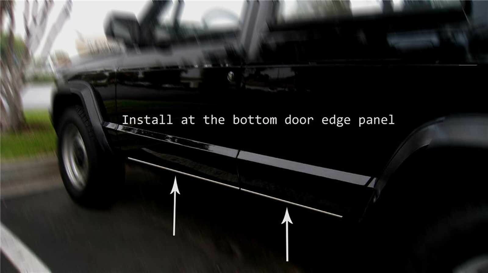 For gmc ENVOY Flexible Chrome Body Side Molding Trim Kit 2002 2003 2004 ...