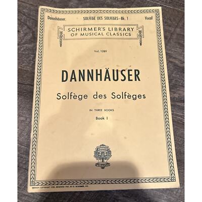 Vintage Dannhauser Solfege des Solfeges Book I Vol 1289 | eBay