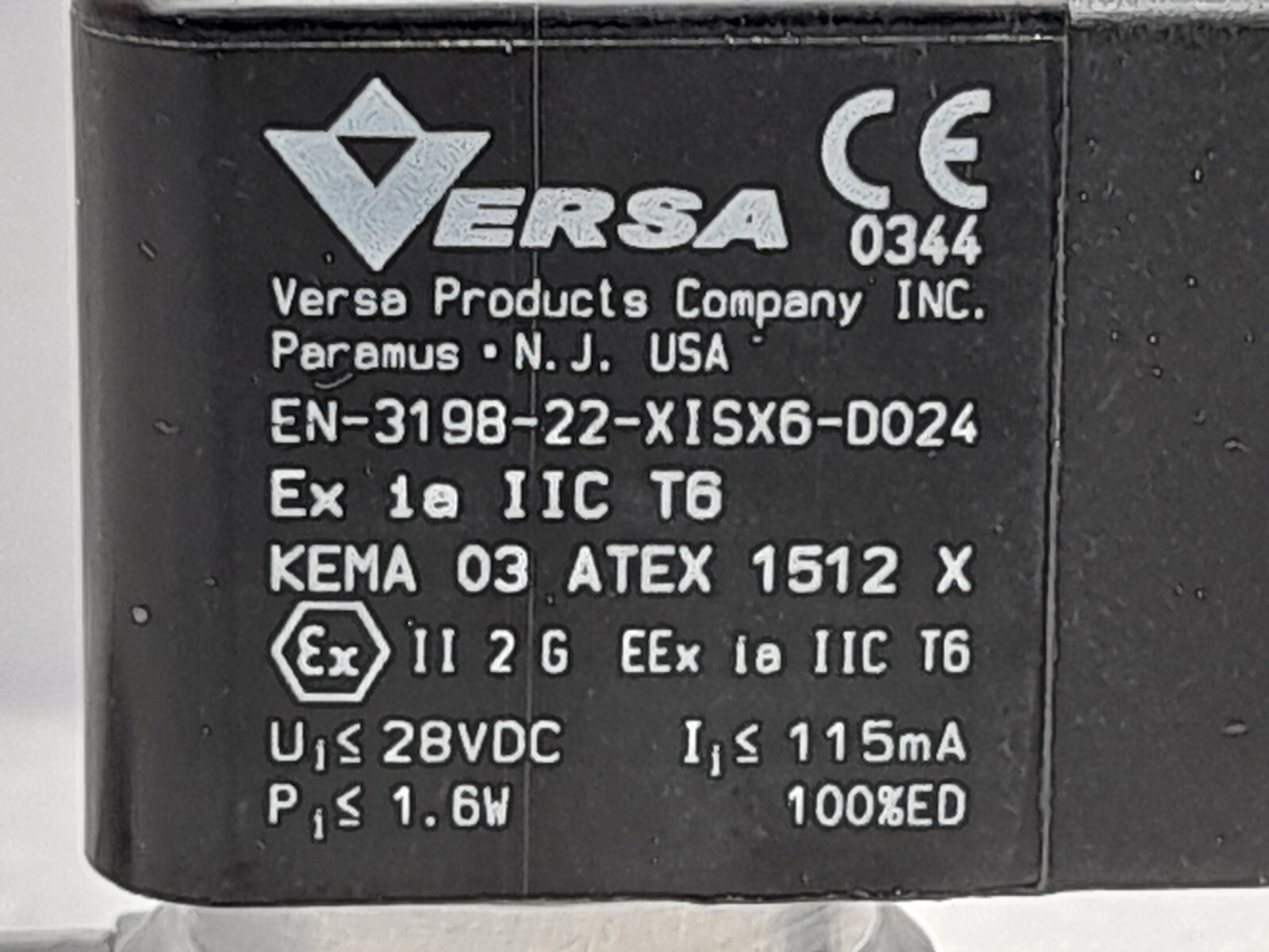 Versa KSG-4332-HC-XISX6-D024 Solenoid Valve 24VDC 1.6W for sale online ...