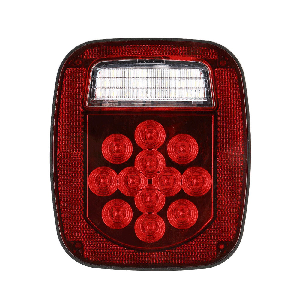 Pair 39 LED Tail Lights Brake License Plate Lamp For Jeep Wrangler YJ ...