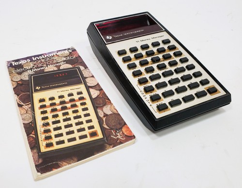 TI Money Manager by TEXAS INSTRUMENTS Red LED Calculator W/ Manual ...