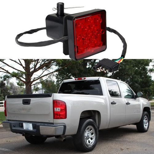Truck 2'' Tow Hitch Cover Light Brake Reverse LED For Chevy Silverado ...