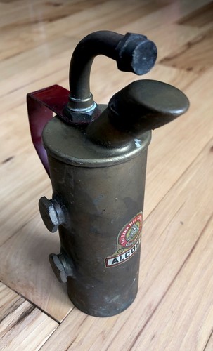 Vintage The Lenk Mfg Co BRASS Alcohol Blow Torch USA Red Handle 8” Tall ...