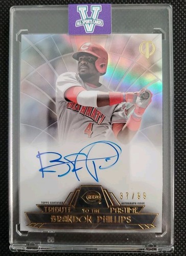 2014 Topps Tribute Brandon Phillips Autograph 37/99 SP On Card Auto TPT ...