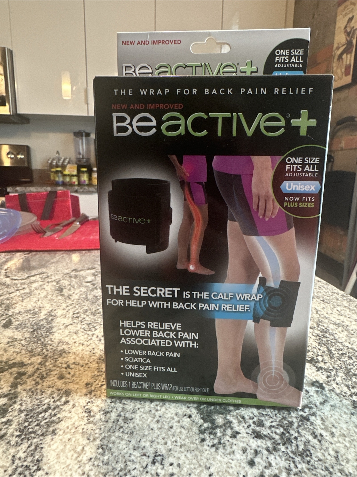 BeActive Plus Back and Calf Heat Wrap Mesh Fabric 856431008067 | eBay