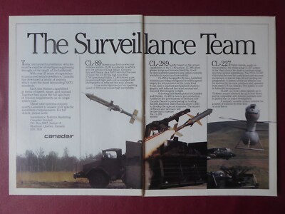 4/1986 PUB CANADAIR CL-227 SENTINEL CL-289 CL-89 SURVEILLANCE SYSTEM ...