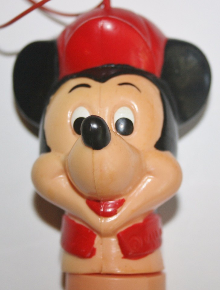 Vtg Mickey Mouse Candy Tube Topper Stopper Ornament Walt Disney Toy ...