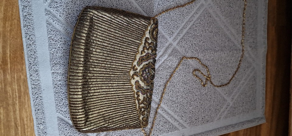 Ladies Farfalla Gold Evening Bag/Shoulder Bag or Clutch | eBay UK