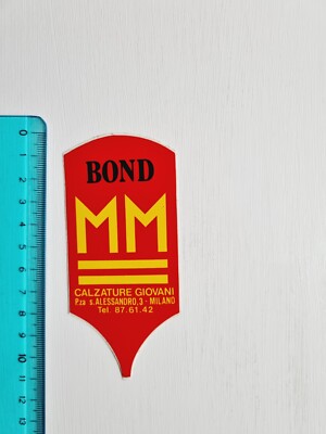 Adhesive Bond MM Milano Shoes Sticker Autocollant Vintage 80s Original ...
