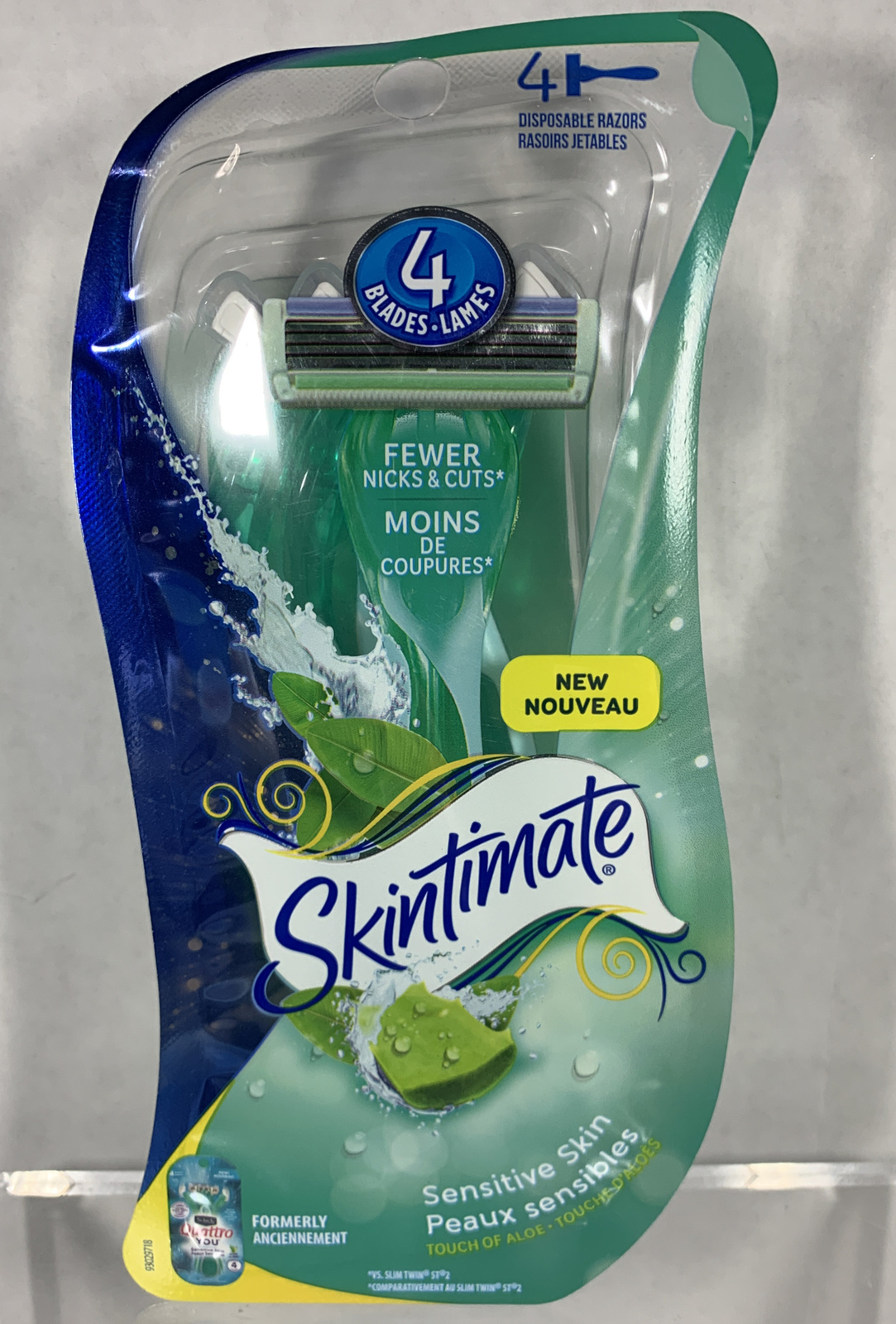 Skintimate Sensitive Skin 4 Pk Disposable Women's Razors 4 Blades ...