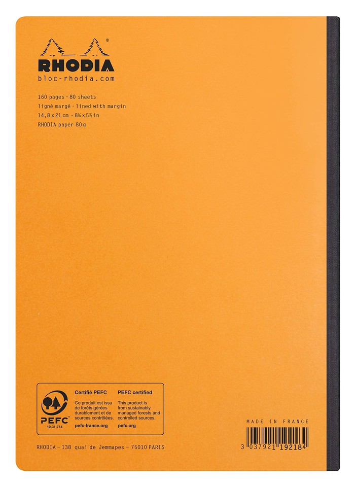 Rhodia Classic Composition Book, A5, Lined, 80 Sheets - Orange | eBay