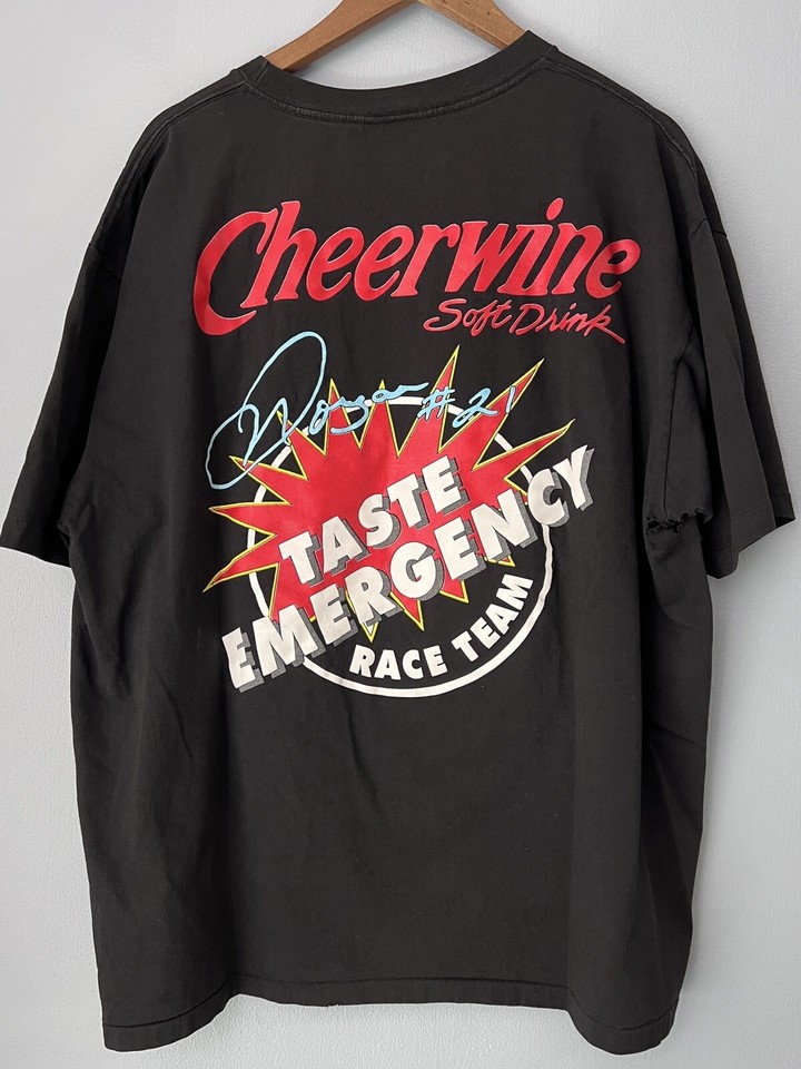 Vtg 90s Morgan Shepherd T Shirt Nascar Cheerwine Racing USA THRASHED ...