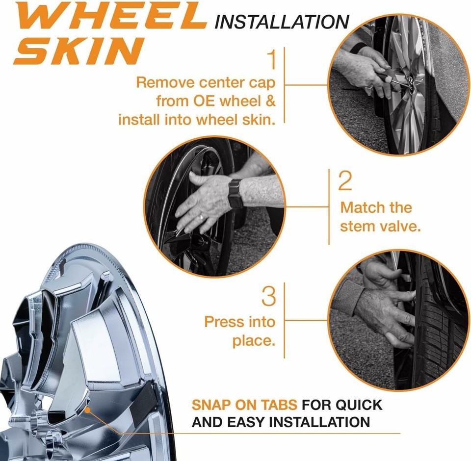 PACRIM 18" Gloss Black Wheel Skin Set Made for Toyota Grand Highlander ...