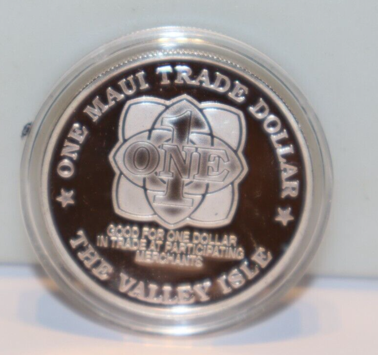 1 oz .999 Fine Silver ~ 2001 Maui No Ka Oi Proof Trade Dollar ~ The ...