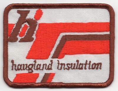 HAUGLAND INSULATION Embroidered Patch Sew-On, White Field & Brown ...