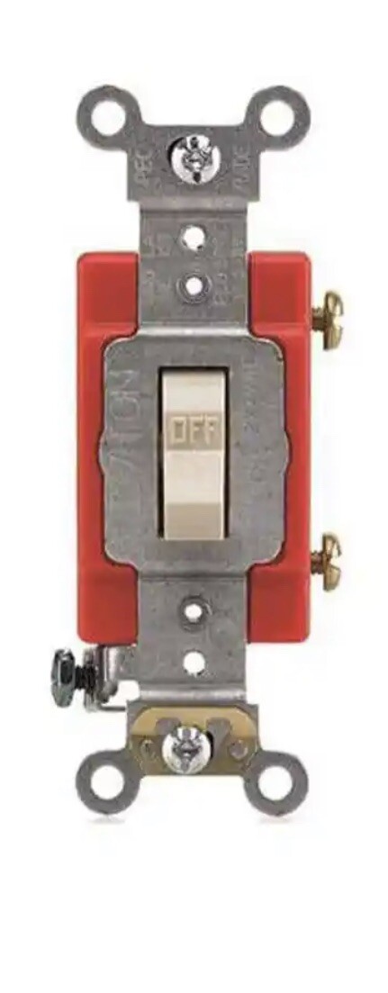 Leviton 1222-2W 20 Amp, 120/277 Volt, Toggle Double-Pole AC Quiet ...