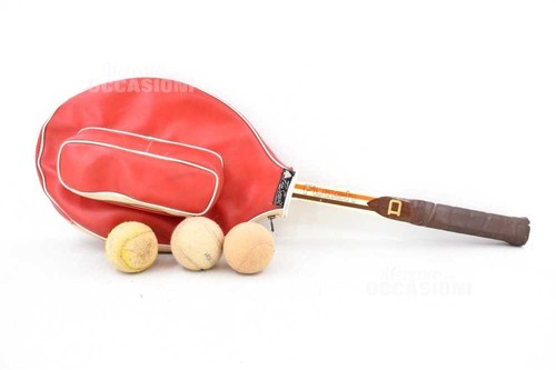 Vintage Donnay Flash Wooden Tennis Racket + Red Case With Balls | eBay UK