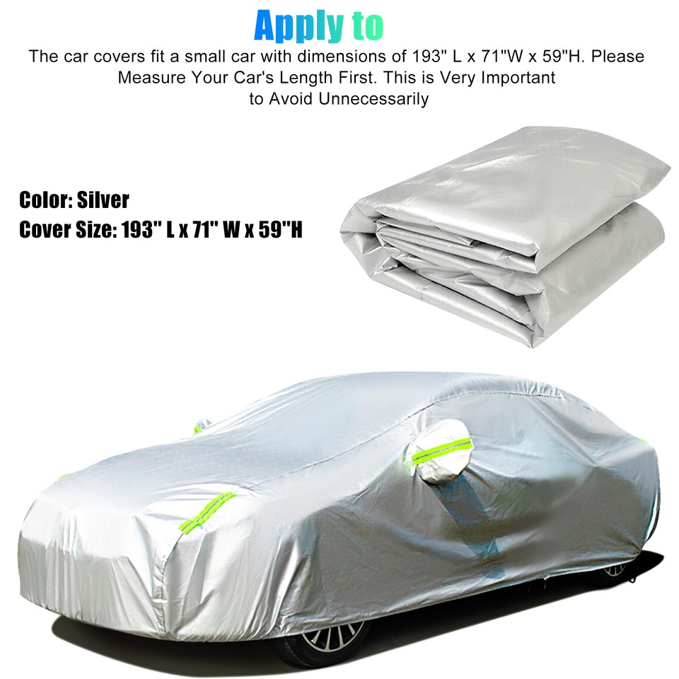 Full Car Cover Outdoor Waterproof Sun UV Dust Rain Resistant Protection ...